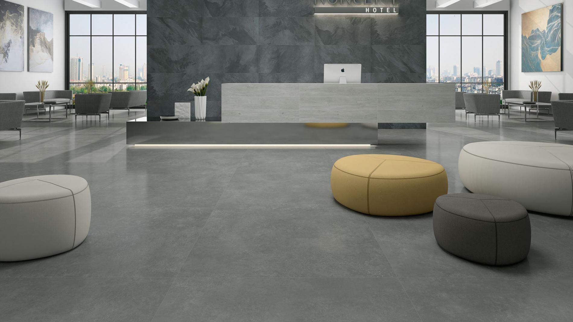 Floor Tiles K.SLATE GRAFITO Matt 60x120 cm